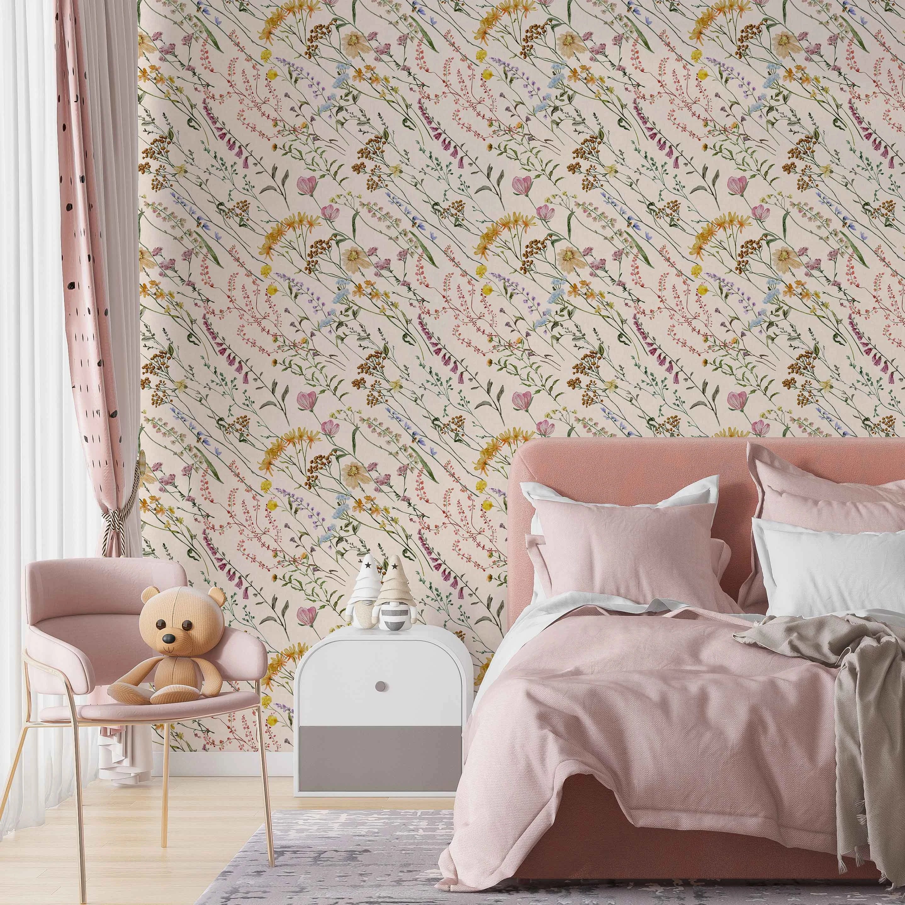 Pink Peel & Stick Wallpaper | Removable Pink Wallpaper | Huggleberry Hill