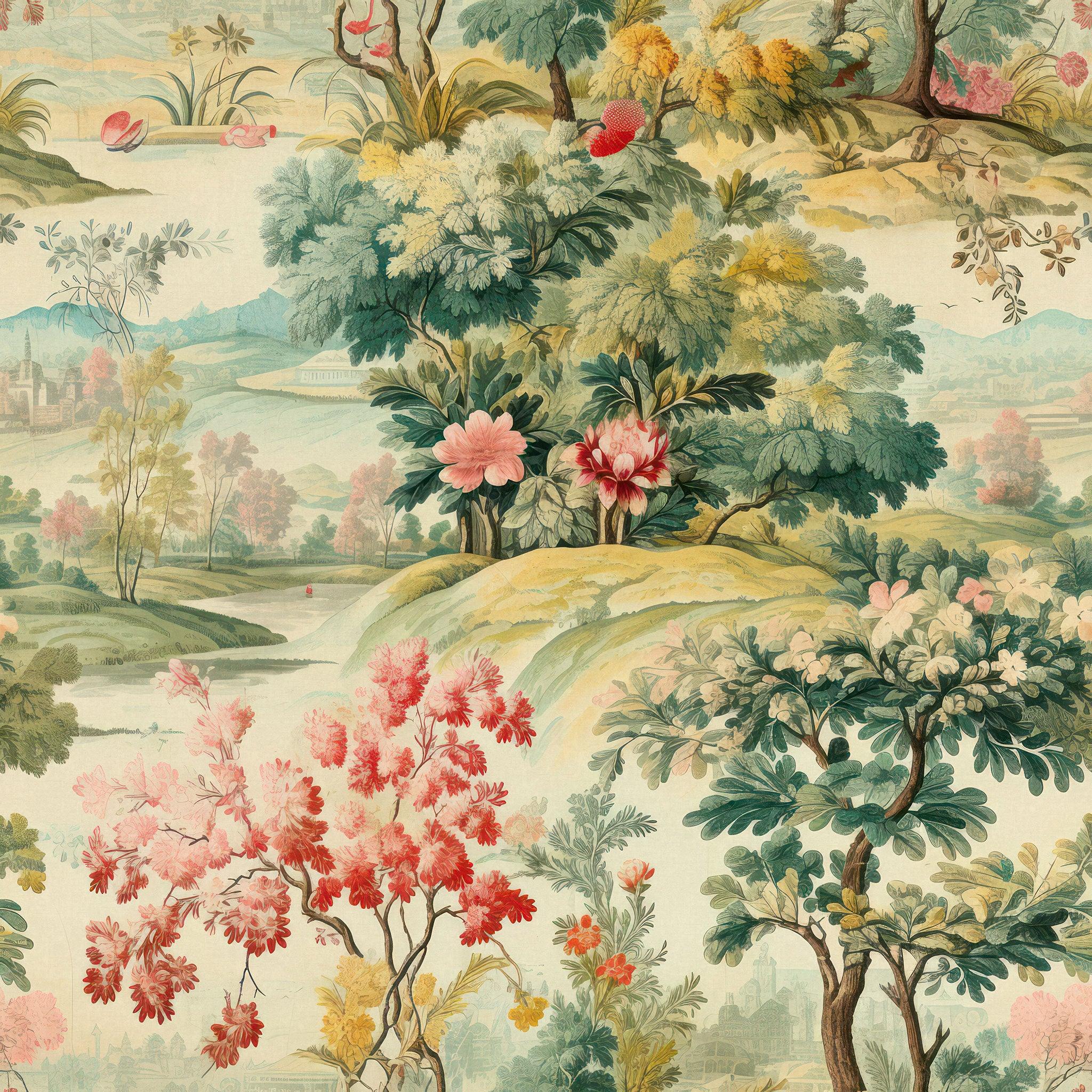 Colorful Landscape Wallpaper | Colorful Landscape Peel & Stick ...